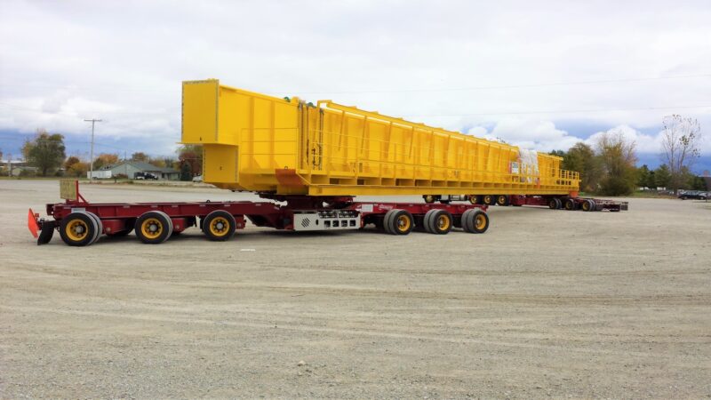 80 Ton 6/8 Axle Front/Rear Steer Dolly and 60 Ton 3/4 Axle Bunk Trailer ...